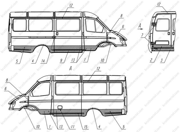 ГАЗ 2705 | 3302 Газель с 1994 года - особенности технического обслуживания кузова