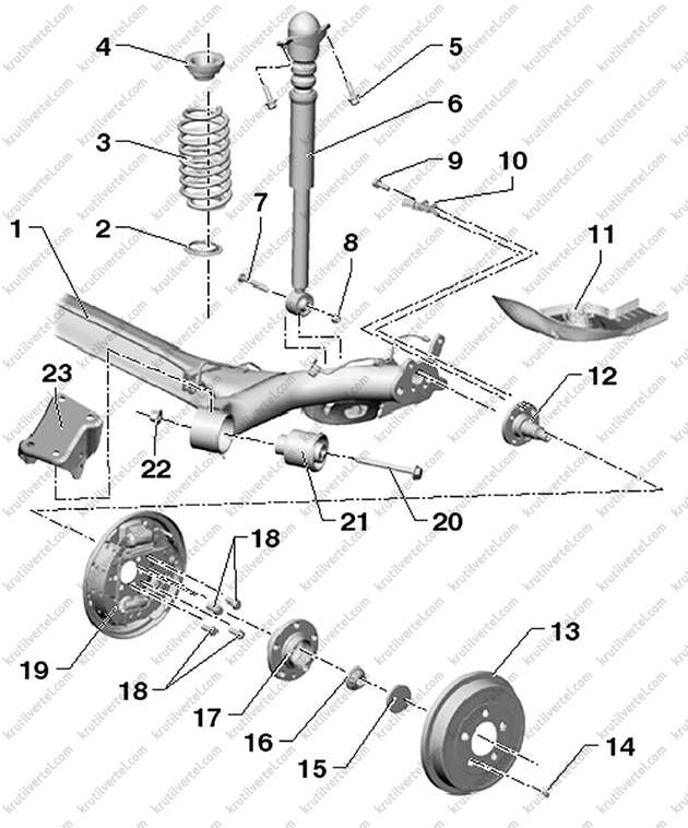 VW Polo Liftback с 2020 года - задняя подвеска
